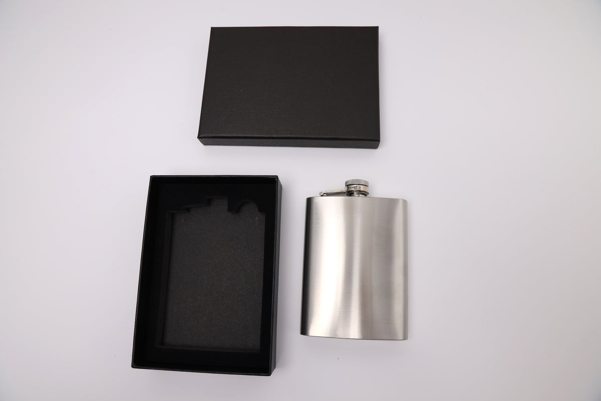 Laserable Stainless Steel Hip Flask – Rowmark Australia