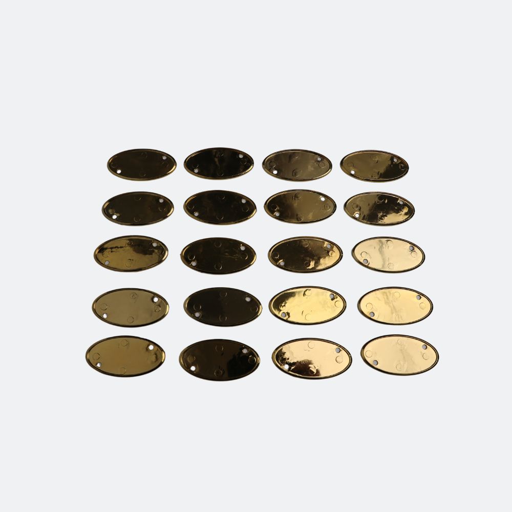 Gold Name Badge Holders Oval (Pack of 20) – Rowmark Australia